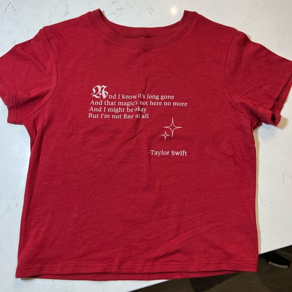 Taylor Swift | Tops | Taylor Swift All Too Well Baby Tee | Poshmark